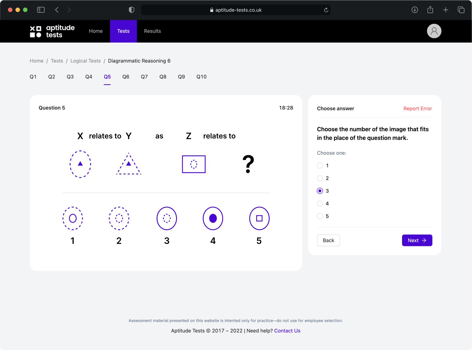 Diagrammatic Reasoning Tests - Aptitude Tests