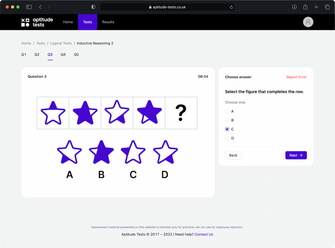 Aon Inductive Reasoning Tests - Aptitude Tests