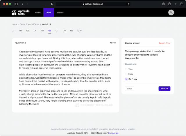 Verbal Reasoning Tests - Aptitude Tests